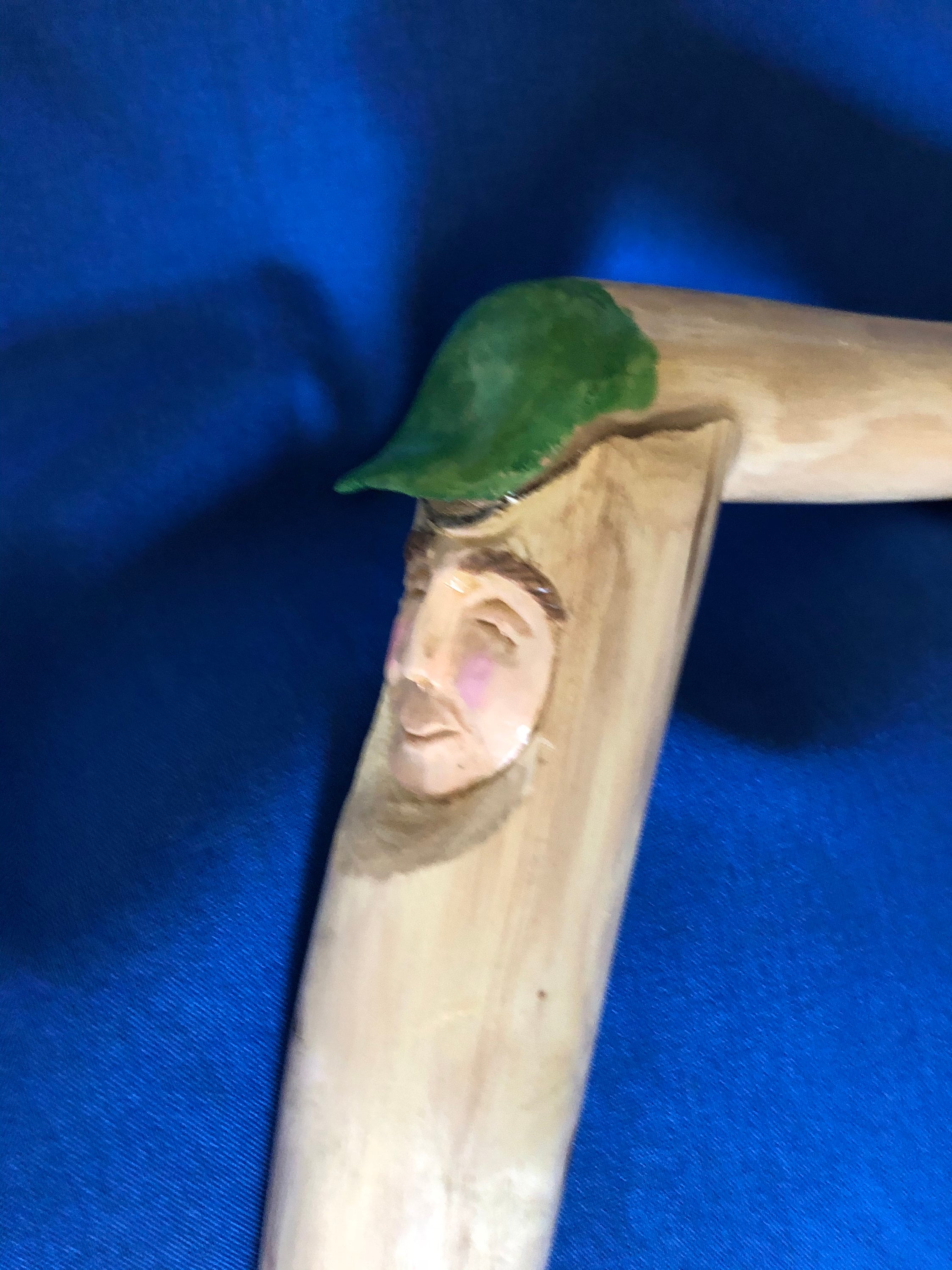 Cane Walking Stick Face With Cap Hand Carved - Etsy
