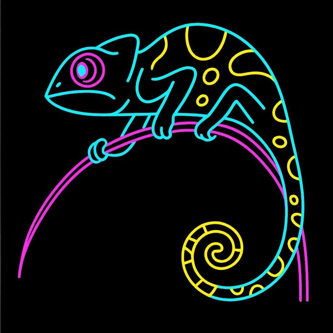 Cyberpunk Chameleon Embroidery Design: 3 Sizes (digital Download) - Etsy