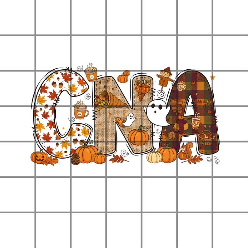 CNA Fall Halloween PNG SVG | Certified Nursing Assistant Sublimation ...
