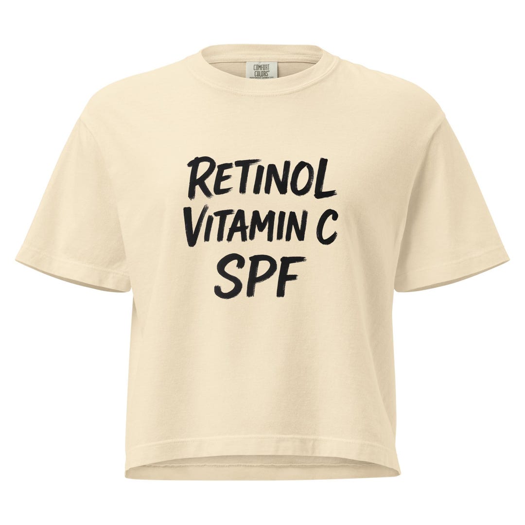 Retinol Vitamin C SPF T-shirt: Boxy Oversized Skincare Tee - Etsy