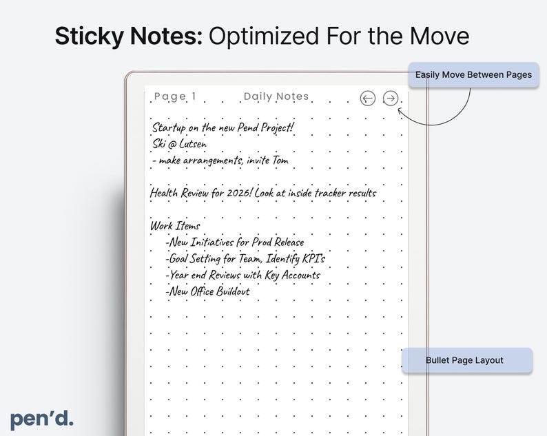 Daily Planner for Remarkable Paper Pro Move Tablets - Etsy