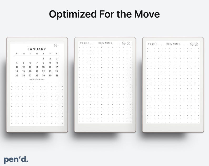 Daily Planner for Remarkable Paper Pro Move Tablets - Etsy