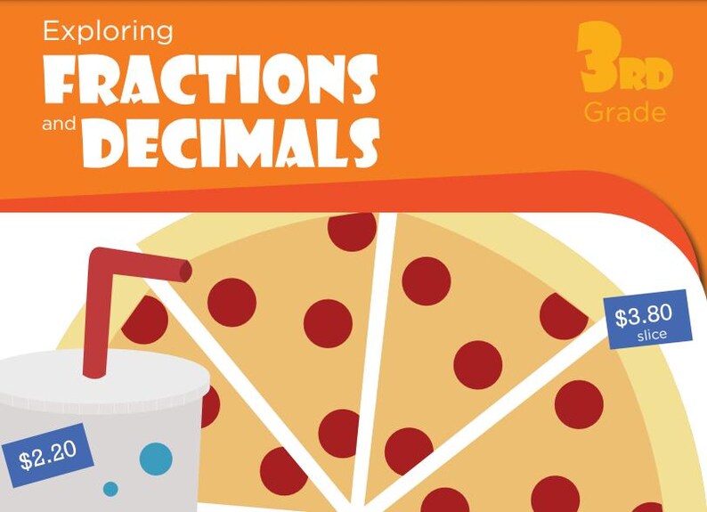 3rd Grade Fractions and Decimals - Etsy
