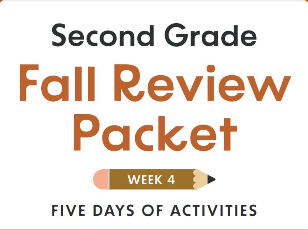 2nd Grade Fall Review Worksheet - Etsy