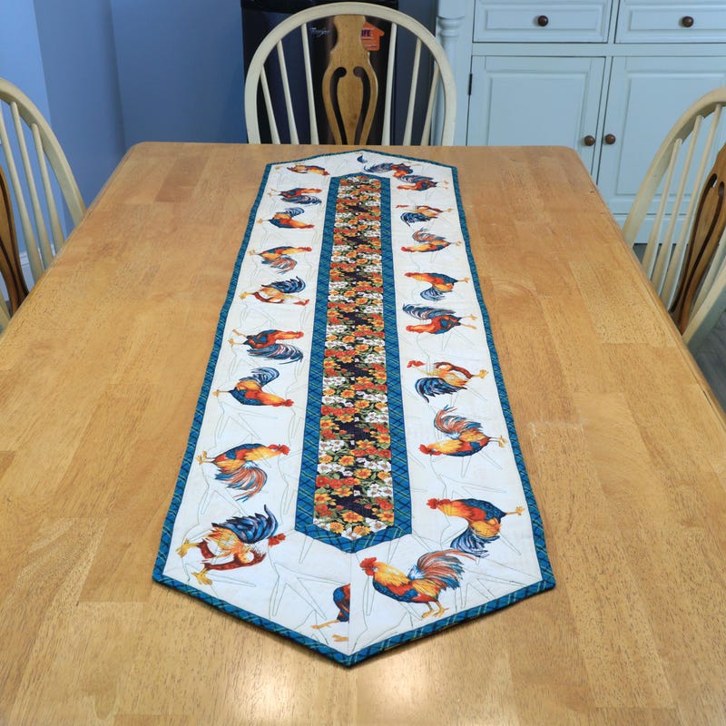 Rooster Table Runner - Etsy