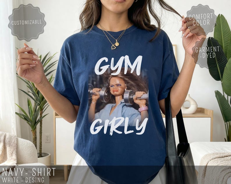 Custom Funny Gym Girly Shirt, Gym Doll Workout Meme Tee, Retro Fitness ...