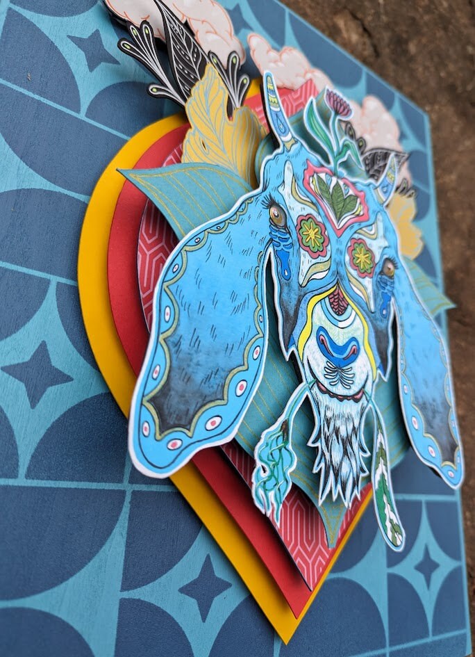 Gaian Goat 11x14 Hand Signed, High Quality Card Stock Pop Surrealism ...