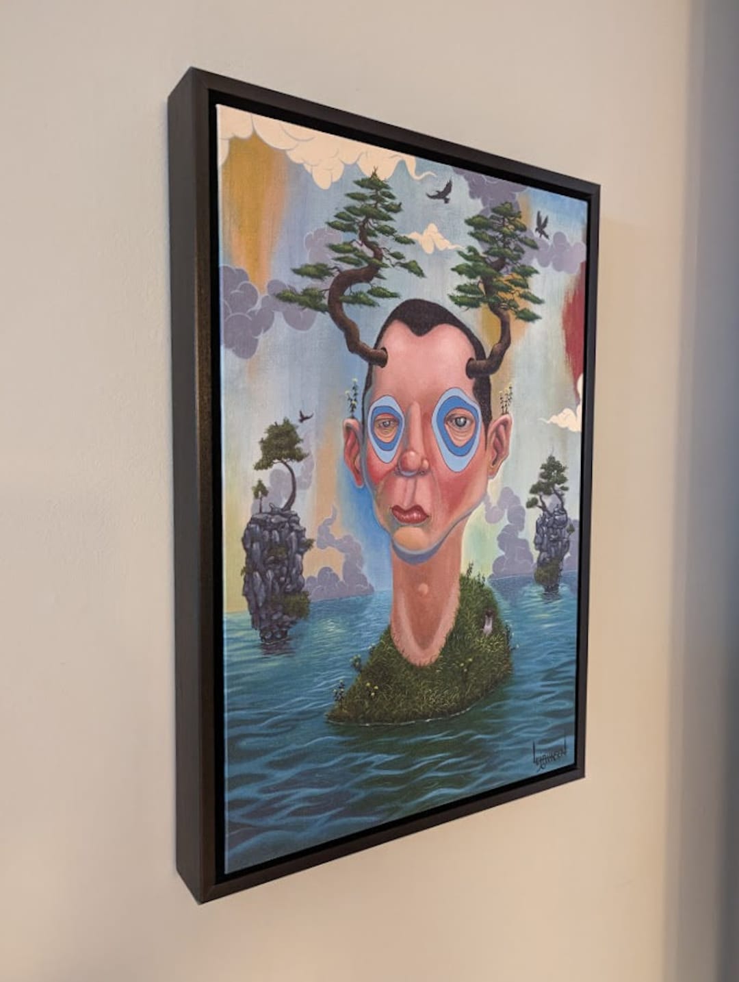 Reintegration - 12x18" Framed Canvas Pop Surrealism Art Print - by Leif ...