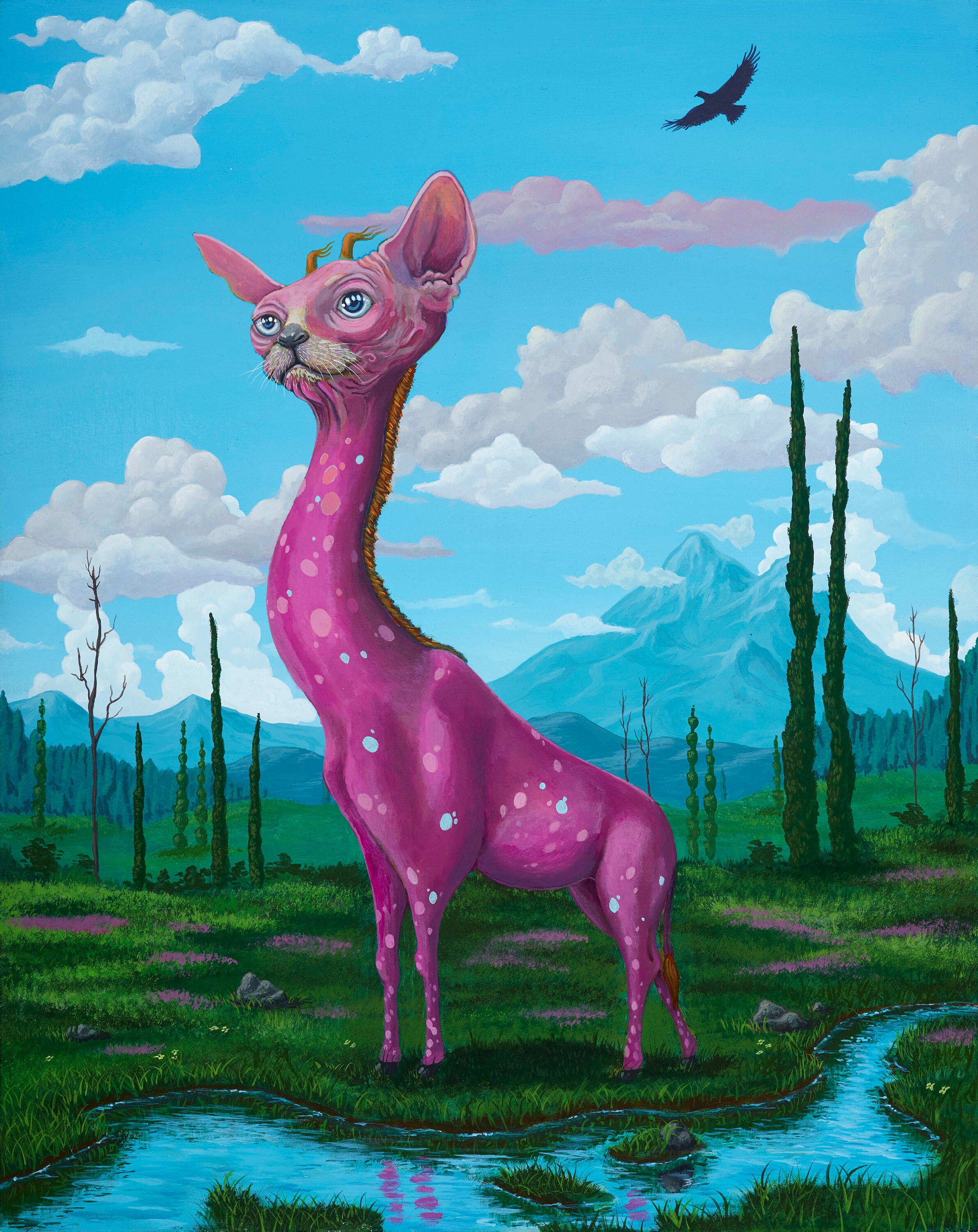 Sphynx-giraffe Limited Edition GICLEE Reproduction, Pop Surrealism ...