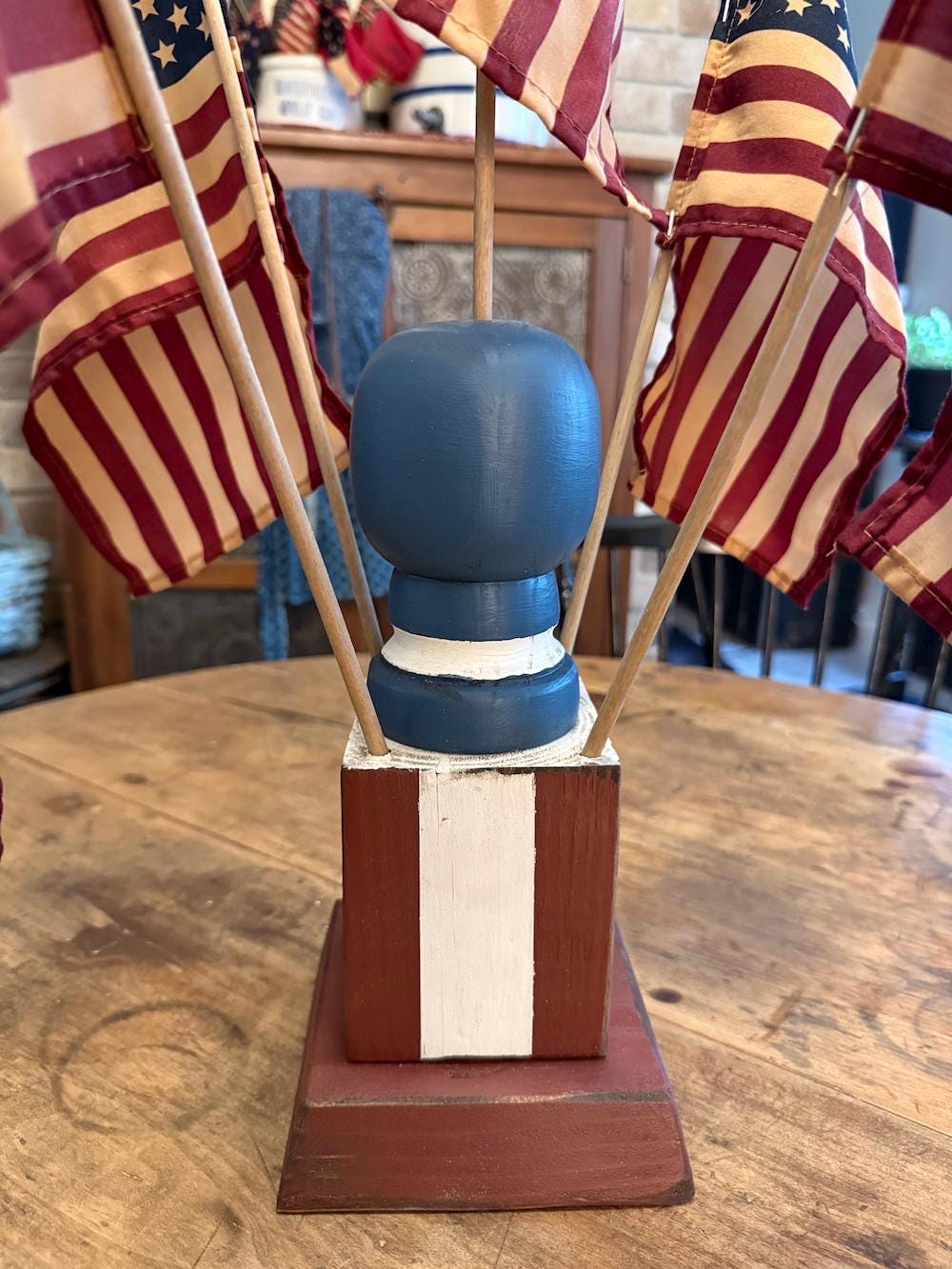 Flag Finial With Flags Americana Patriotic - Etsy
