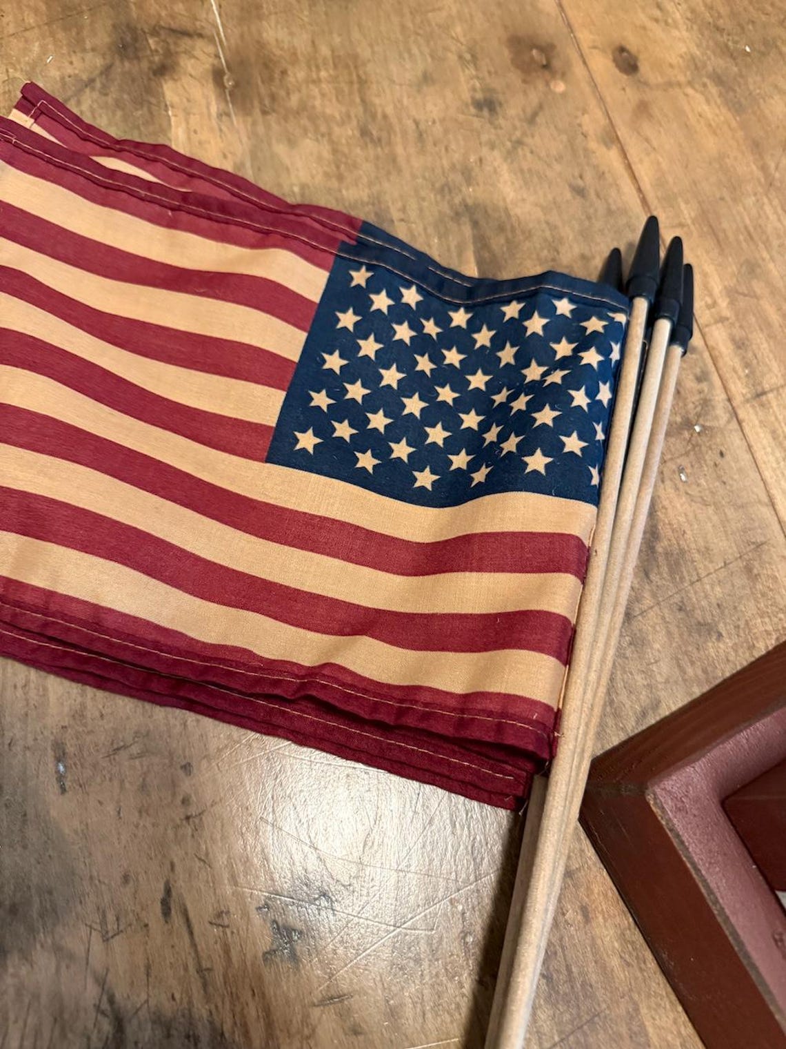 Flag Finial With Flags Americana Patriotic - Etsy
