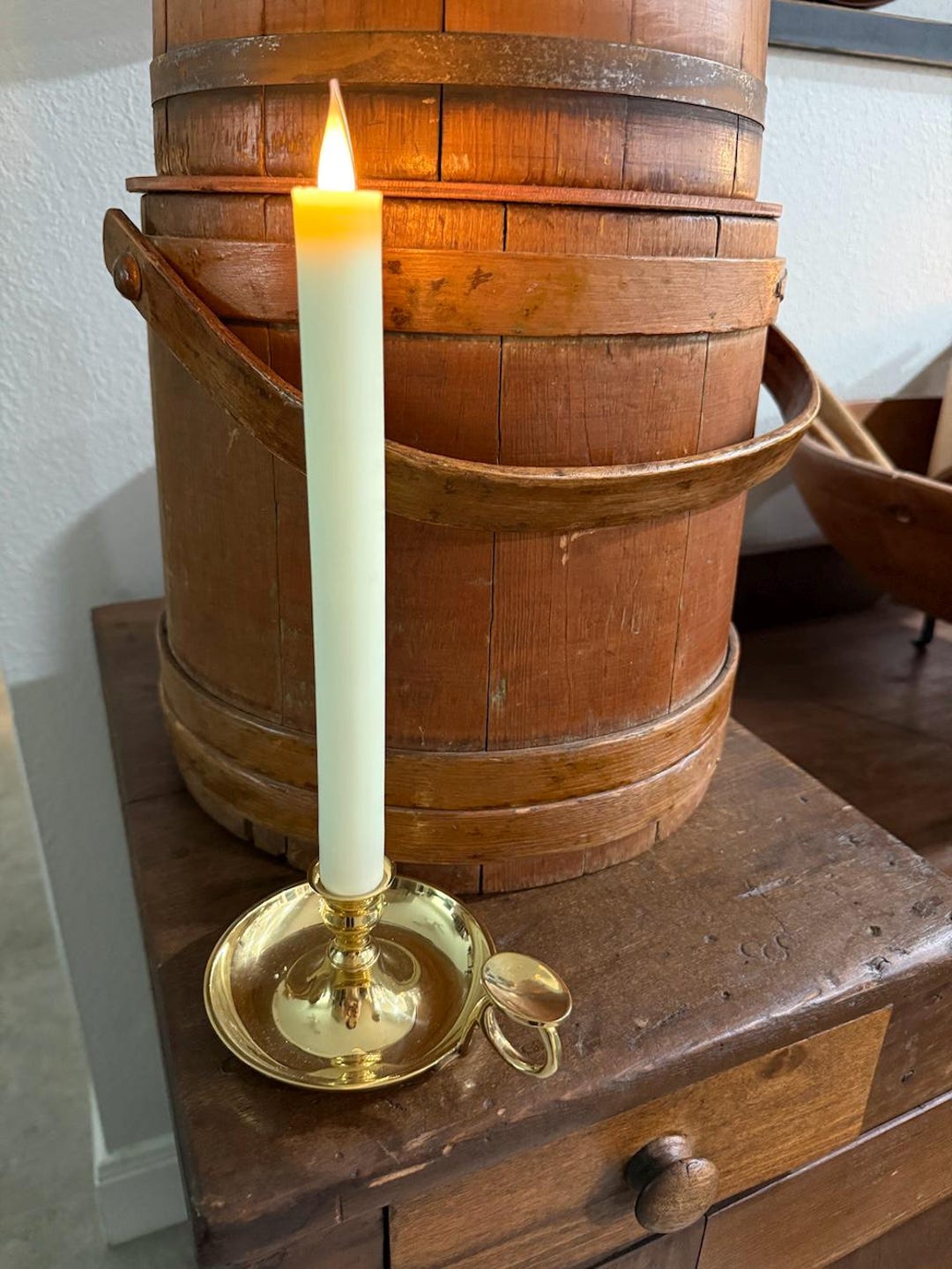 SET/2 Ivory Timer Battery Taper Candle With Remote Control - Etsy