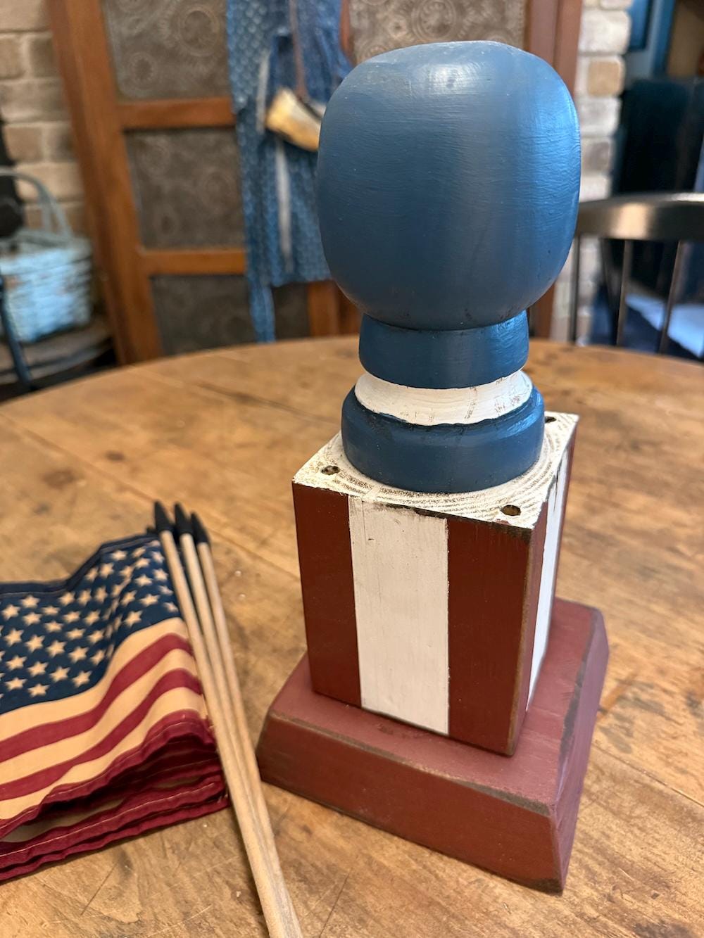 Flag Finial With Flags Americana Patriotic - Etsy