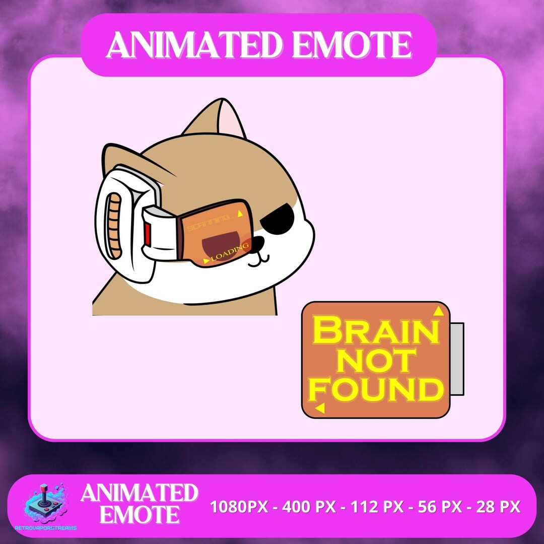 Scan Emote: Animated Brain Not Found Scan Twitch Discord Youtube Hype ...