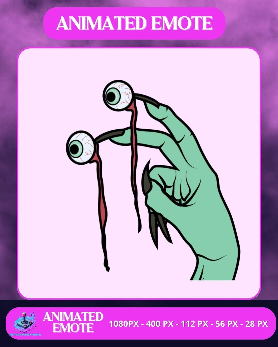 Animated Watching You Emote: Creepy Eyes on You React Spooky Reaction ...