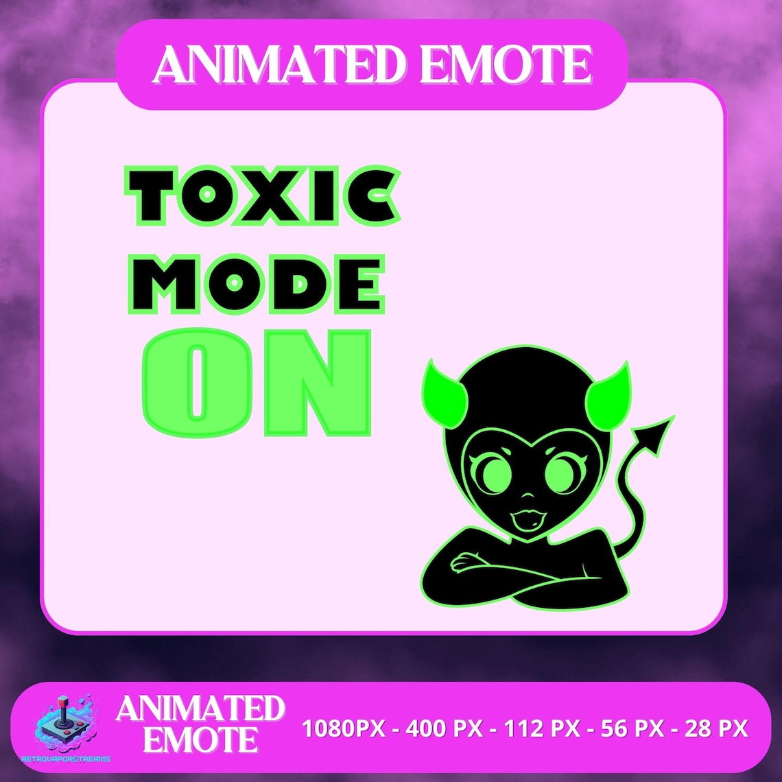 Animated Toxic Mode on Emote: Funny Poison Biohazard React Twitch ...