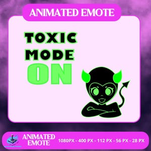 Animated Toxic Mode on Emote: Funny Poison Biohazard React Twitch ...