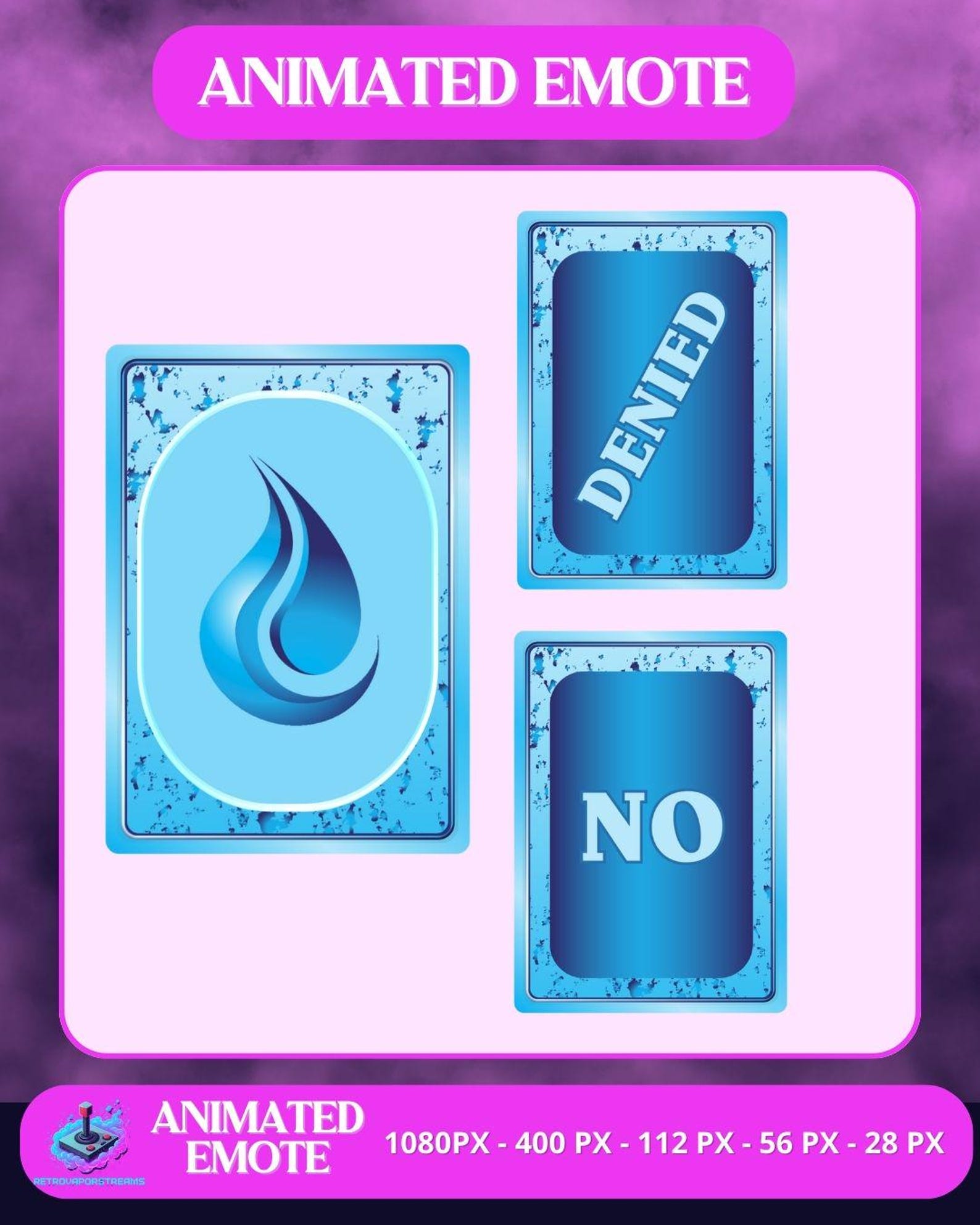 Animated Blue Card Emote: Magic MTG Emote Twitch Discord Youtube Stream ...