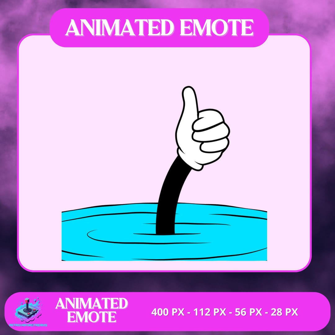 Animated Sinking Thumbs up Emote: I’m Fine Irony & Drowning Reaction ...
