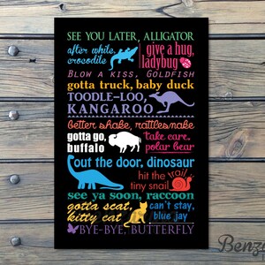 See You Later Alligator Typography Print Bye Goodbye Poster | Etsy