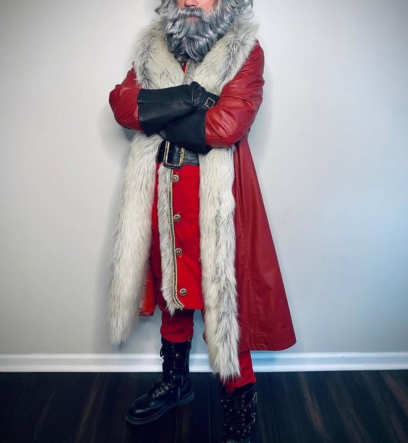 Luxury Santa Claus Leather Costume – Full Christmas Outfit With Coat ...
