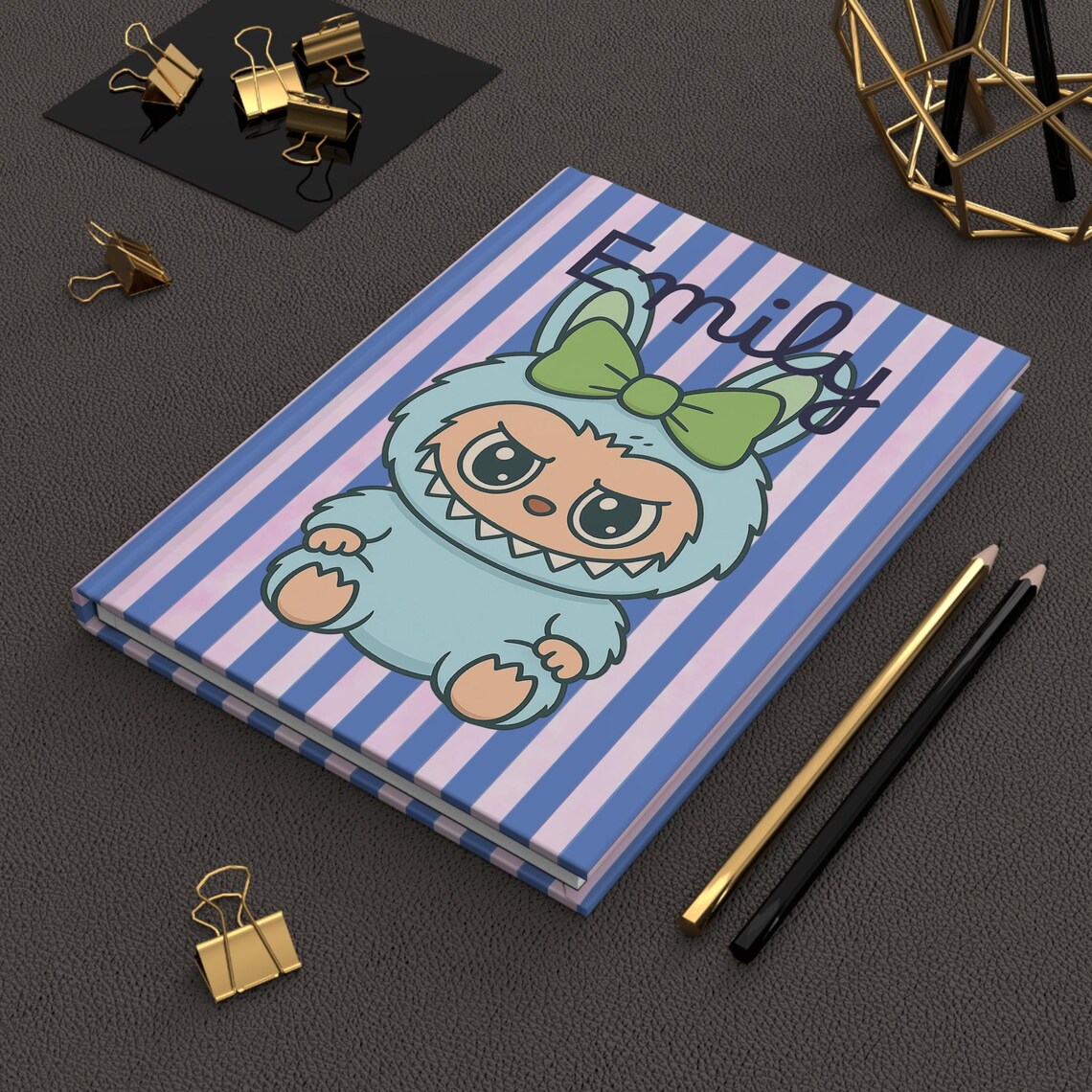 Back to School Personalized Labubu Journal, Hardcover Notebook for ...