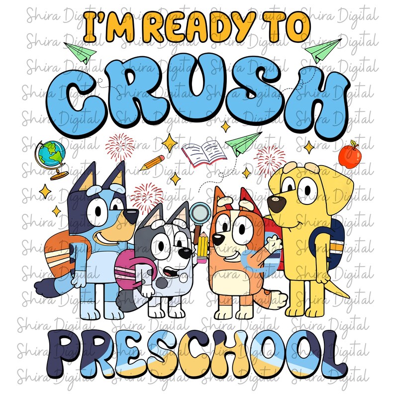 Bluey Back to School Png, First Day of School Png, Teacher Png, Pre-k ...