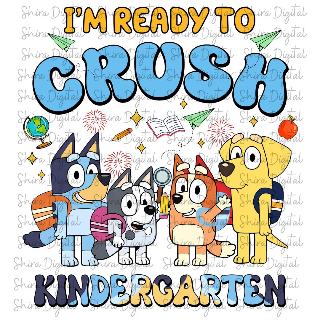 Bluey Back to School Png, First Day of School Png, Teacher Png, Pre-k ...