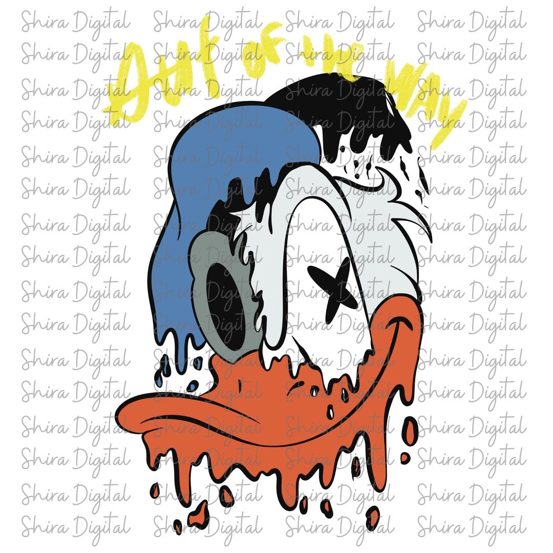 Donald Duck Drip Png, Cartoon Character, Disney Art (digital Download ...