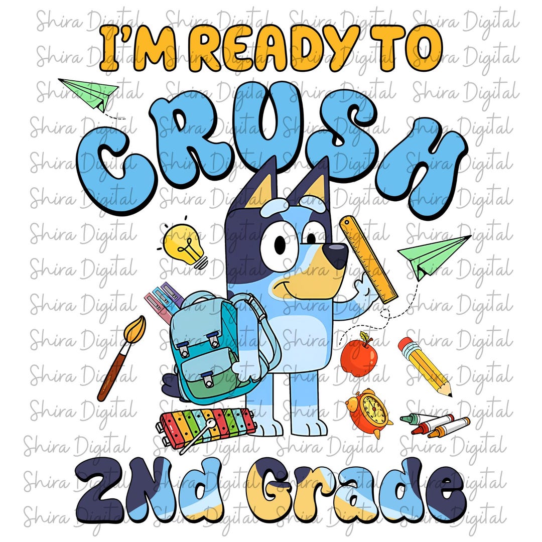 Bluey Back to School Png, First Day of School Png, Teacher Png, Pre-k ...