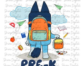 Bluey Back to School Preschool Png, First Day of School Png, Teacher ...