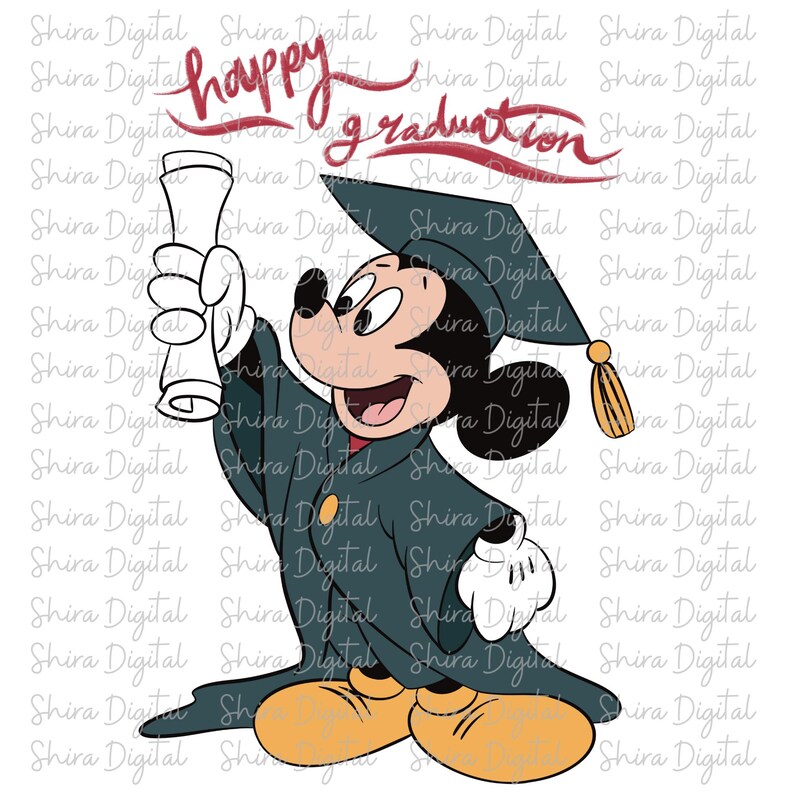 Mickey Mouse Graduation Png, Mickey Mouse and Friends Png, Cute Cartoon ...
