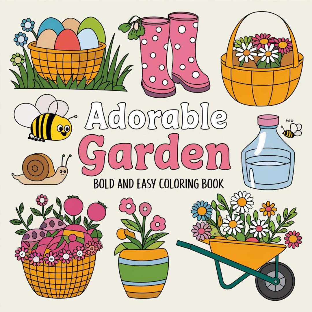 Whimsical Garden Animals Coloring Book Printable, Detailed Nature ...