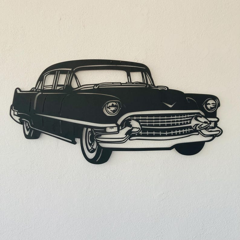 1955 *cadillac Series 62 LED Wall Art, Classic Car Silhouette Lighted ...