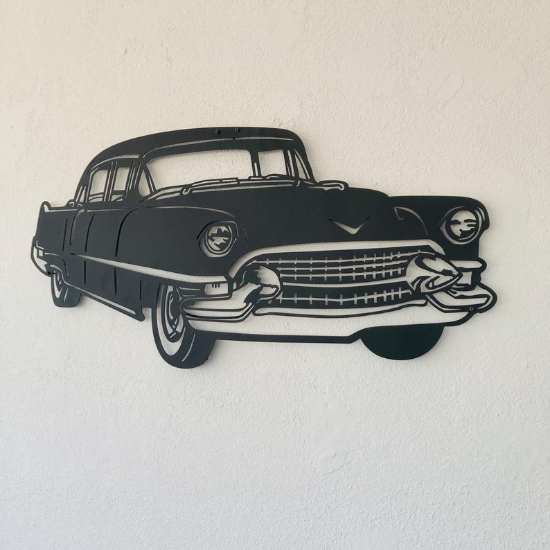 1955 *cadillac Series 62 LED Wall Art, Classic Car Silhouette Lighted ...