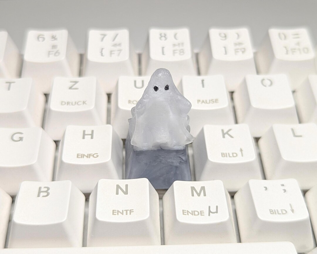 Ghost Artisan Keycap | Halloween Resin Keycap | MX Compatible | Cute ...