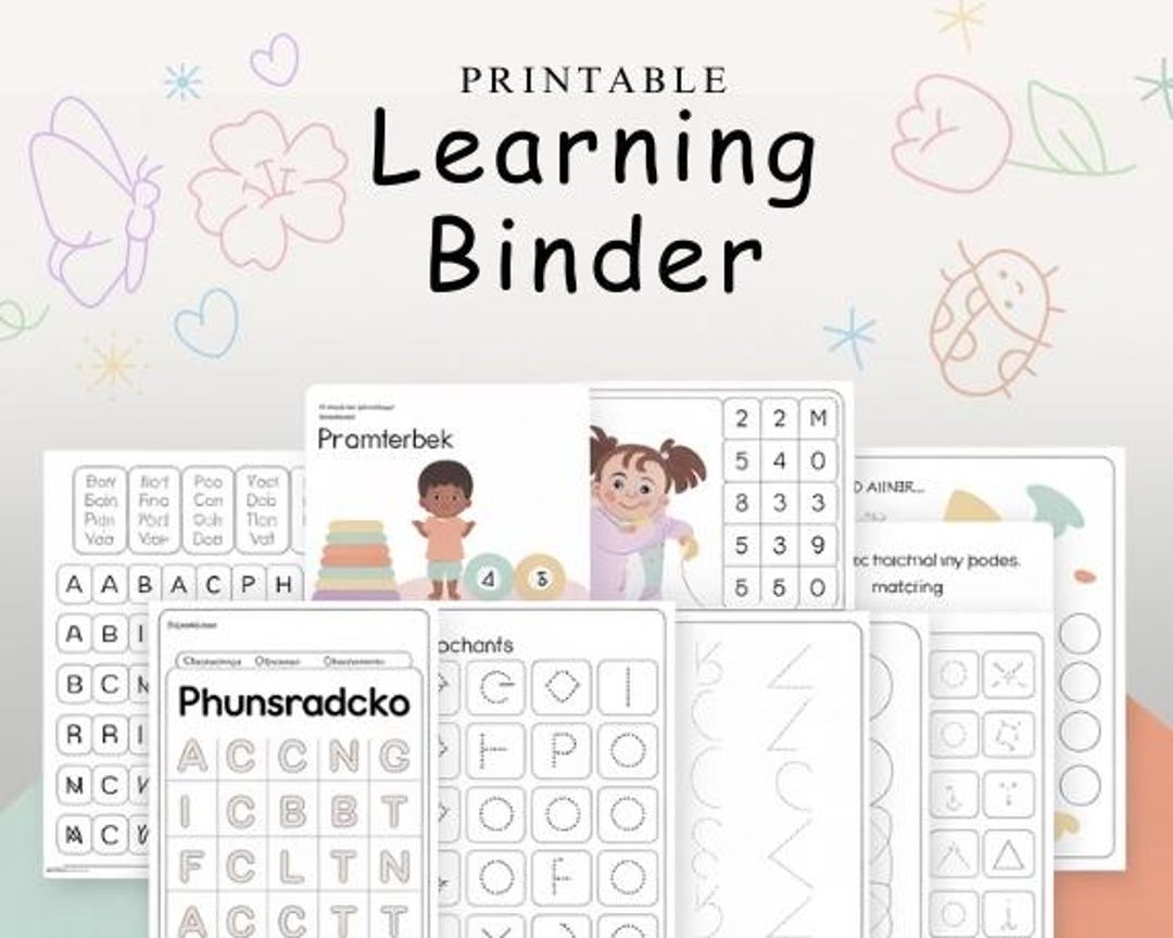 Learning Binder Printable for Kids | Preschool & Kindergarten ...