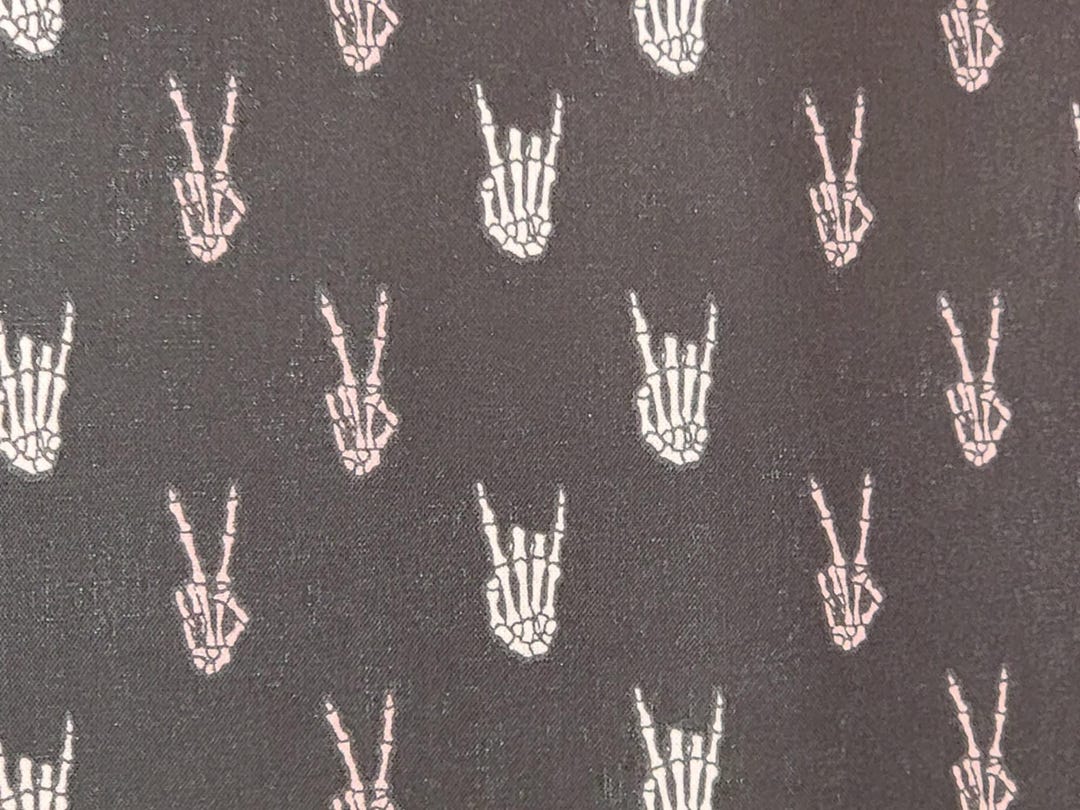 Punk Rock Skeleton Hand Vinyl Tattoo Pillow - Etsy