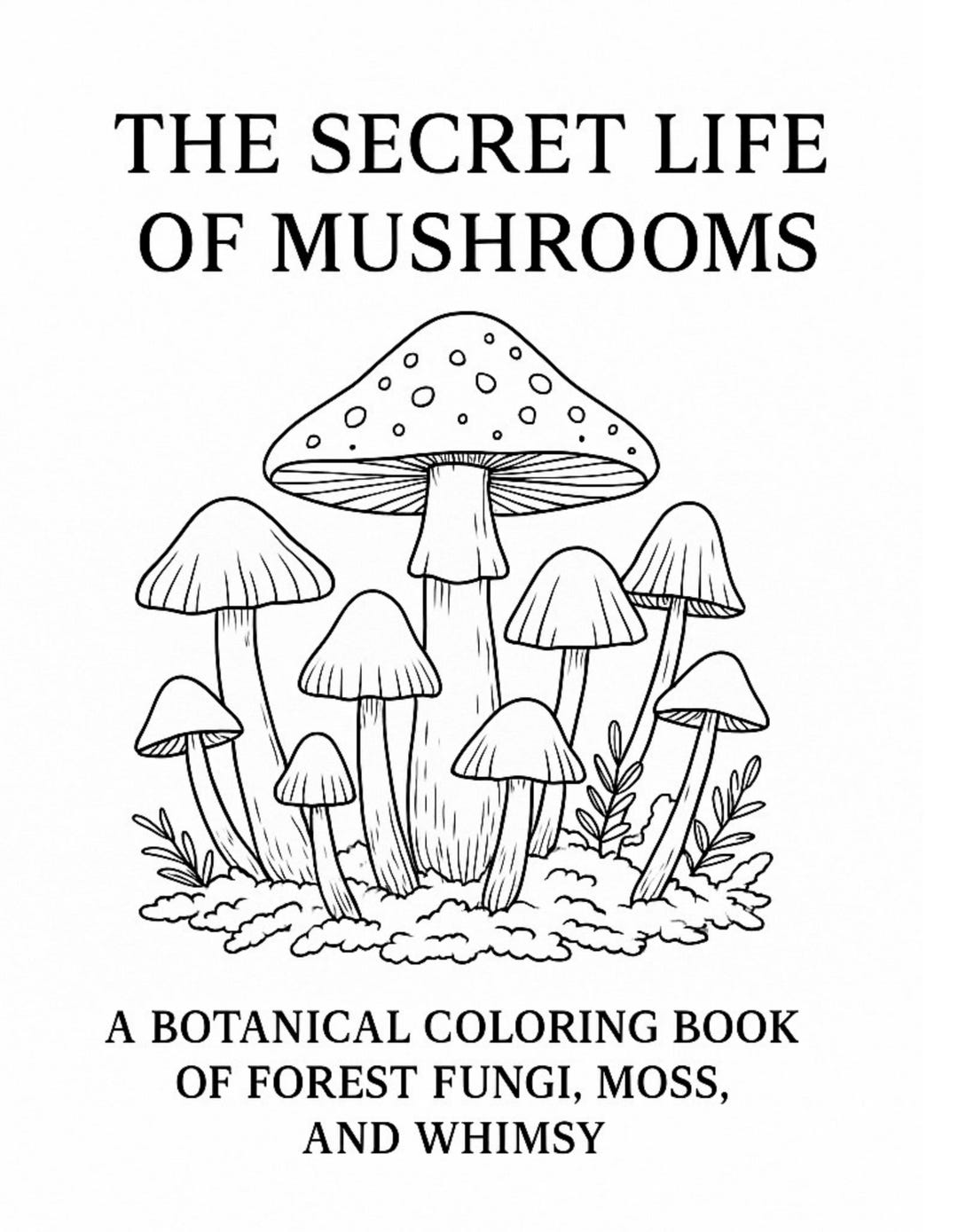 The Secret Life of Mushrooms: A Botanical Coloring Book of Forest Fungi ...