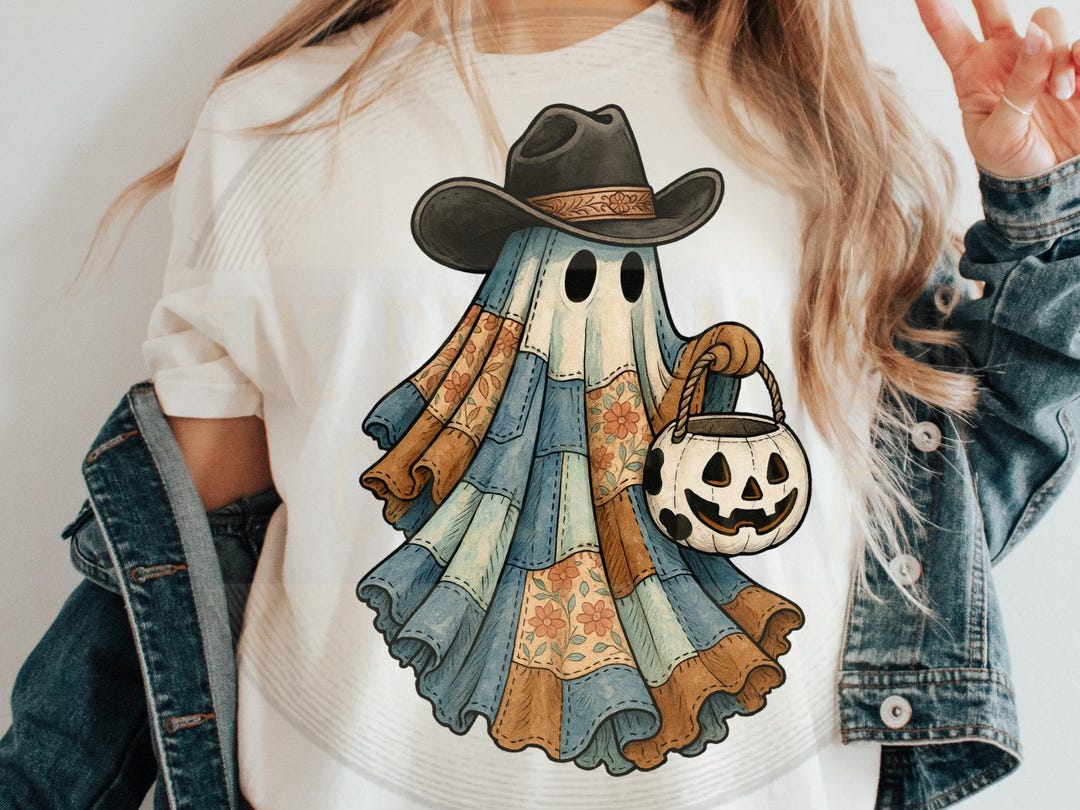 Halloween Blue Denim Ghost Png, Halloween Ghost Png, Howdy Halloween ...