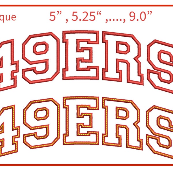 49ers Embroidery - Etsy