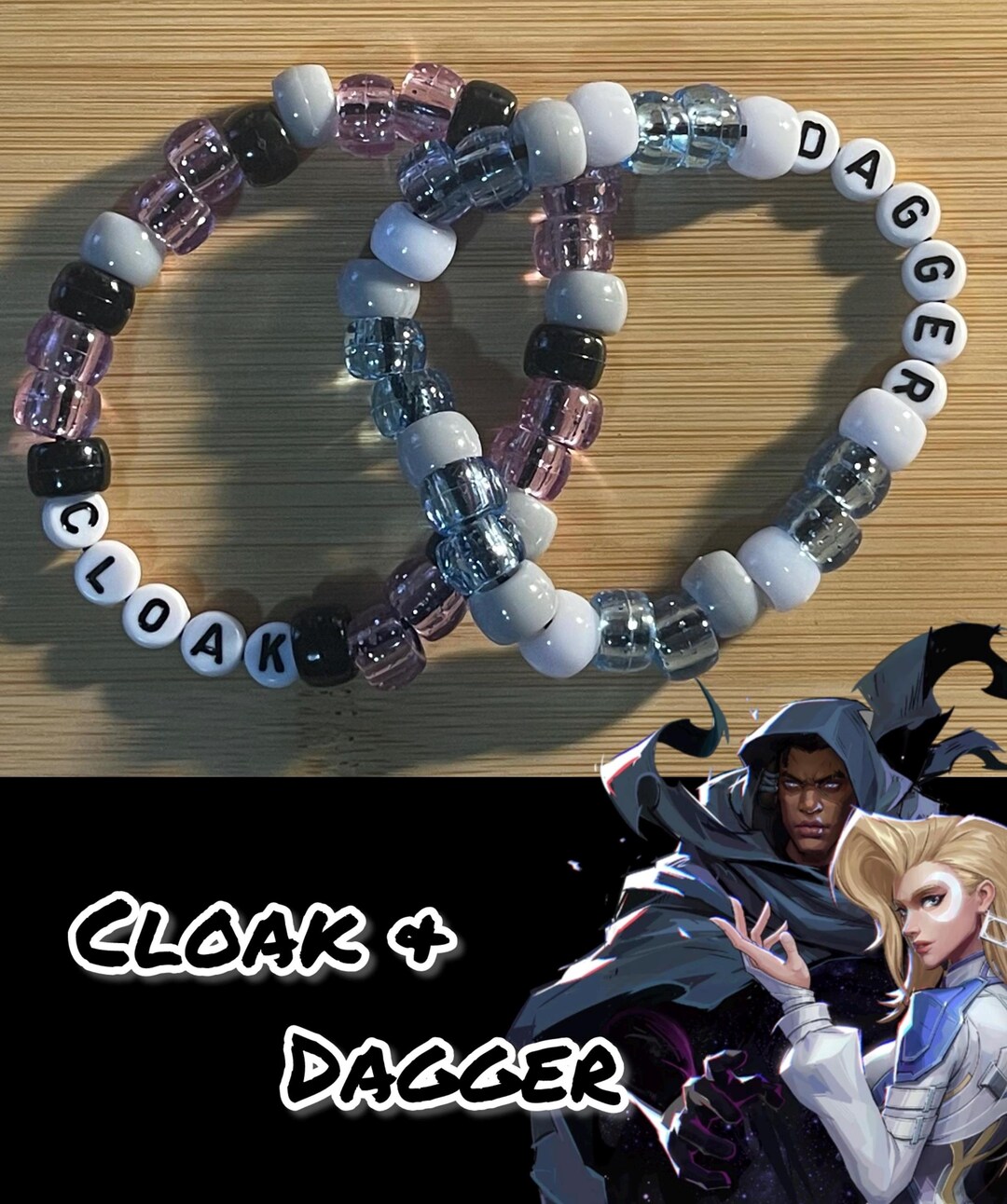 Cloak and Dagger Marvel Rivals Kandi Bracelet - Etsy