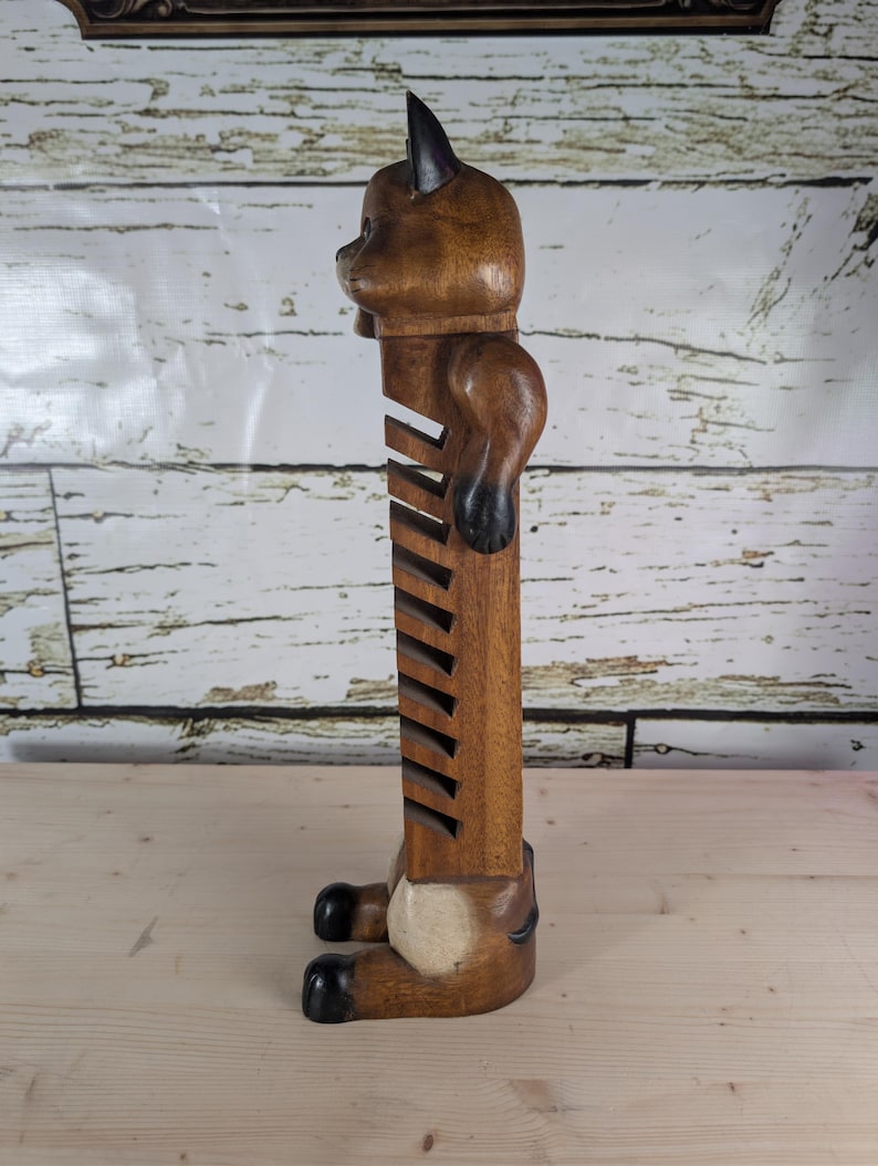 Wooden CD Rack – Vintage Carved Cat - Etsy UK