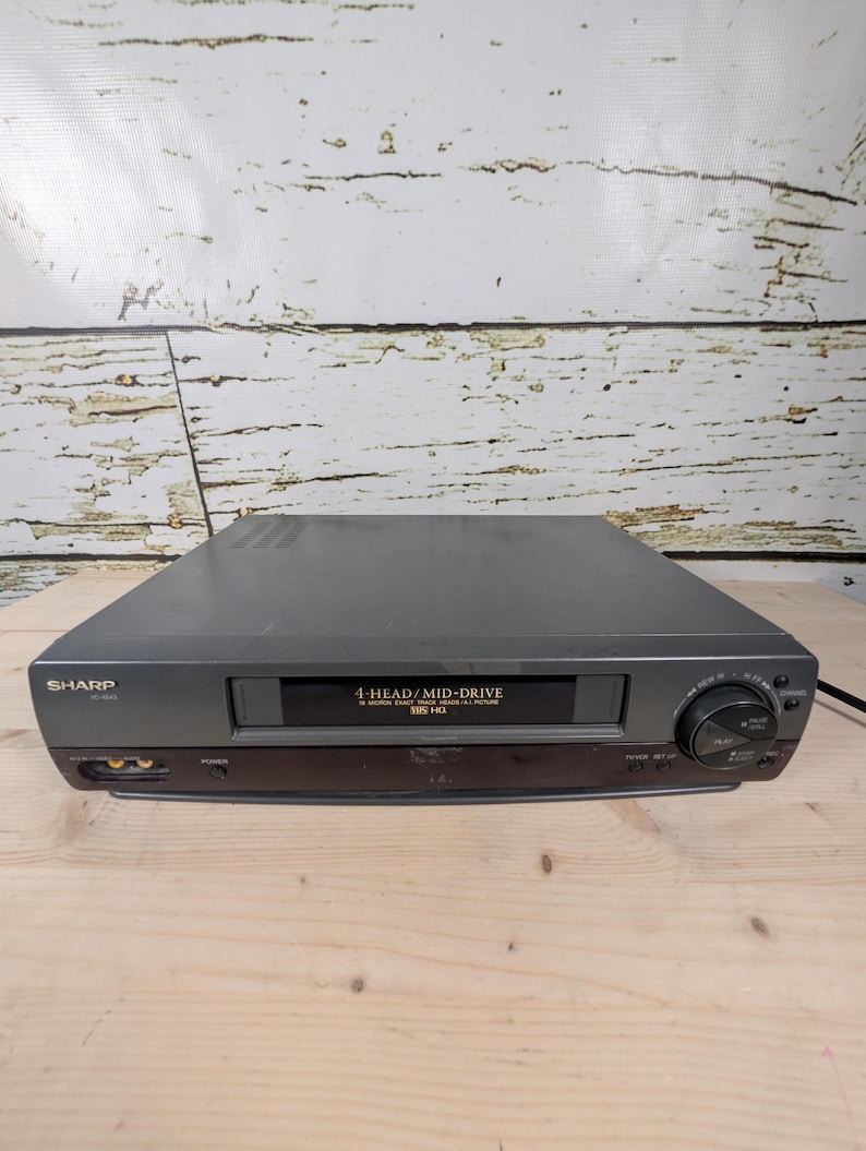 Vintage Sharp VHS VCR, Model VC-A543U – 4 Heads / Mid-drive – VHS HQ ...