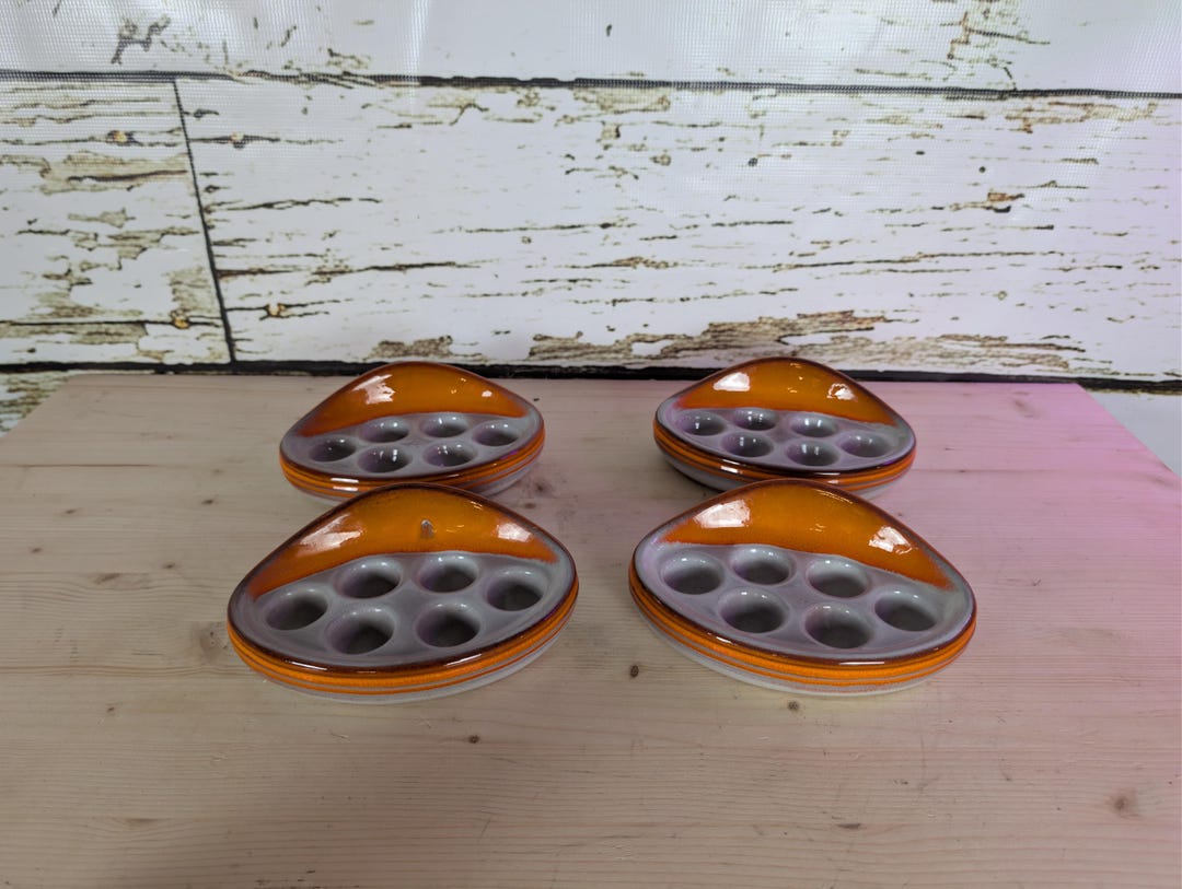 Set of 4 Jean Cartier Snail Dishes – CAMADA Canada – Vintage Ceramic ...