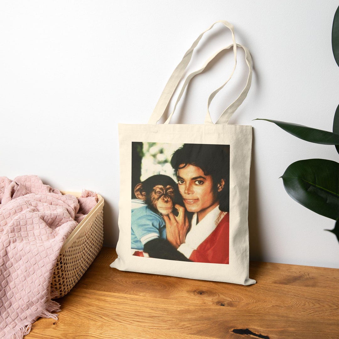Michael Jackson With Bubbles Tote Bag | Iconic MJ Fan Design | Michael ...