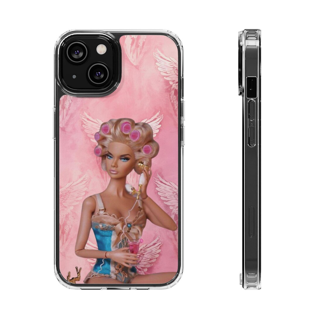 Barbie Angel Glam With Rollers Phone Case | Magnetic Clear Impact ...