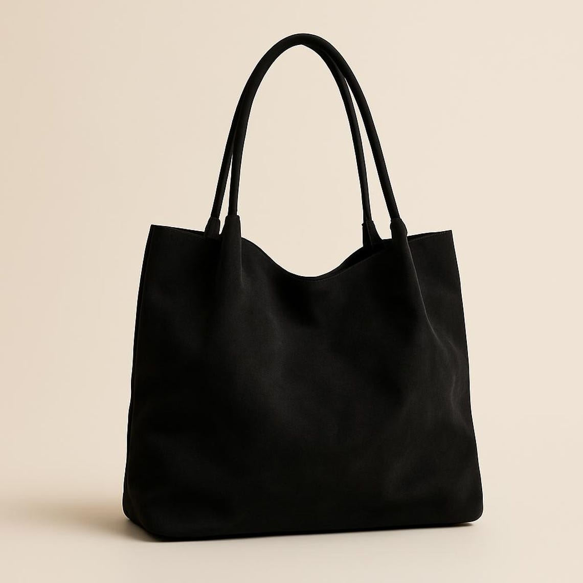 Vegan Suede Shoulder Bag for Women – Soft Large Capacity Tote ...