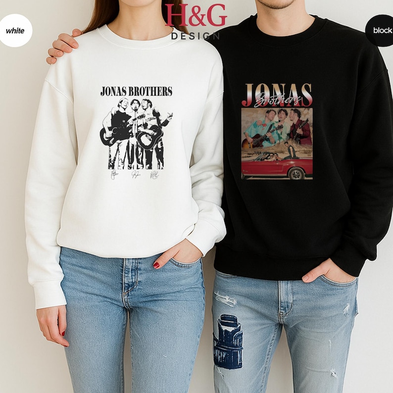Jonas Brothers Dtf Transfer,retro Tour Design,ready to Press Fan Merch ...