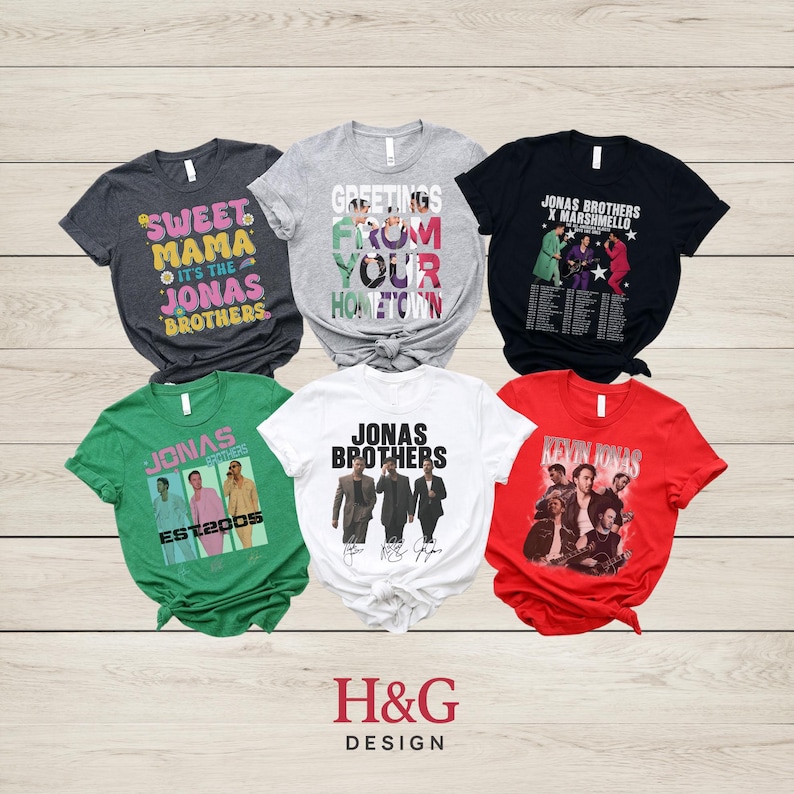 Jonas Brothers Dtf Transfer,retro Tour Design,ready to Press Fan Merch ...